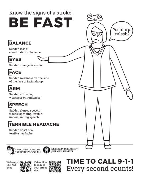 stroke awareness coloring pages