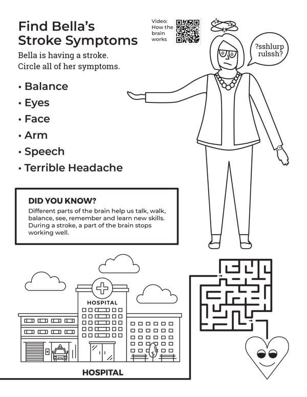 stroke awareness coloring pages